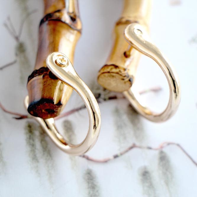 1pair Bamboo Handle Bamboo Purse Handle Bamboo Bag Handles - Etsy