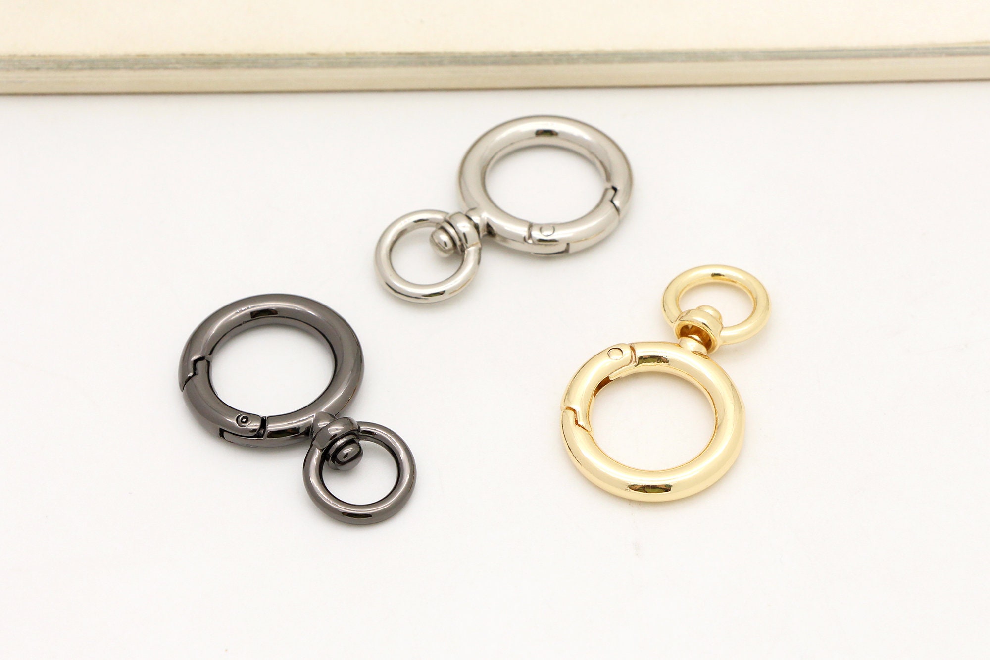 4pcs Swivel Clasp Spring Gate Ring Heavy Duty Swivel Hook Purse Clasp ...