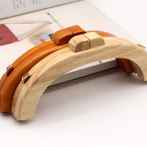 Wooden Purse Frame 15.55cm Wood Bag Frame Wood Clutch Frame Bag Handle ...