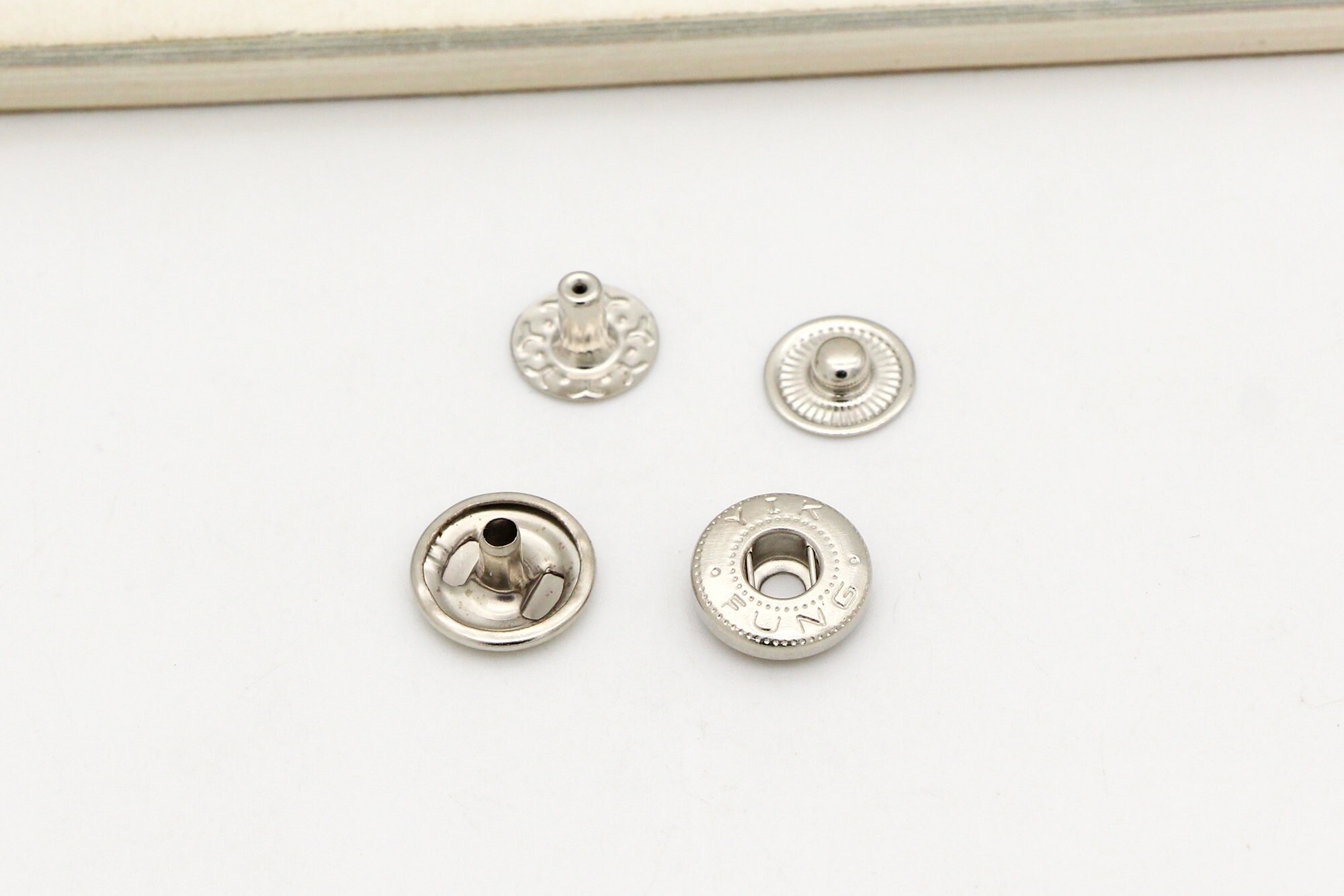 20set 10mm 12.5mm 15mm Silver Snap Fasteners Rivets Studs Snap - Etsy