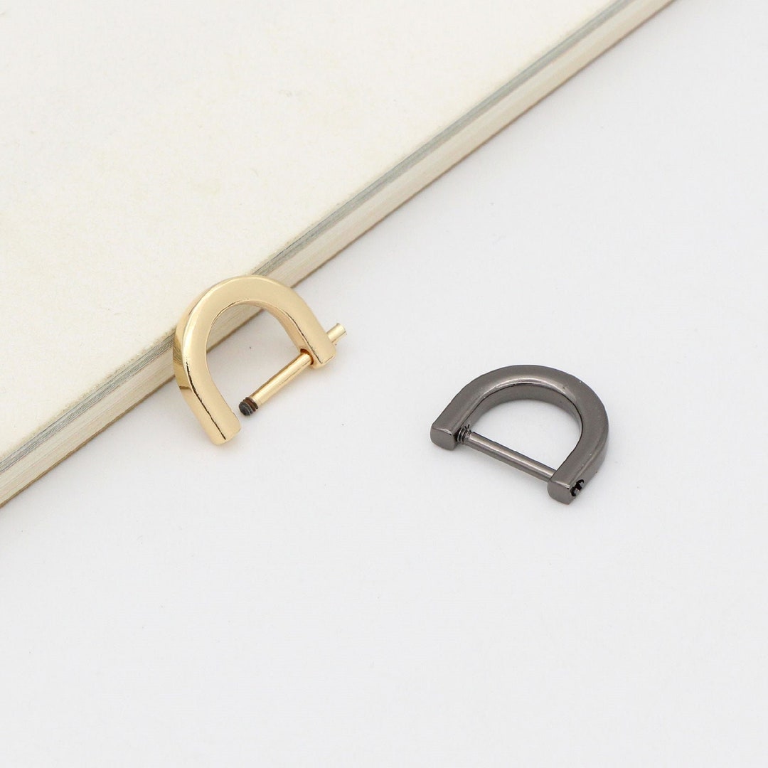 6pcs Screw D Ring 1/2"(12mm) Strap D Ring Buckle Purse Ring Strap Rings ...