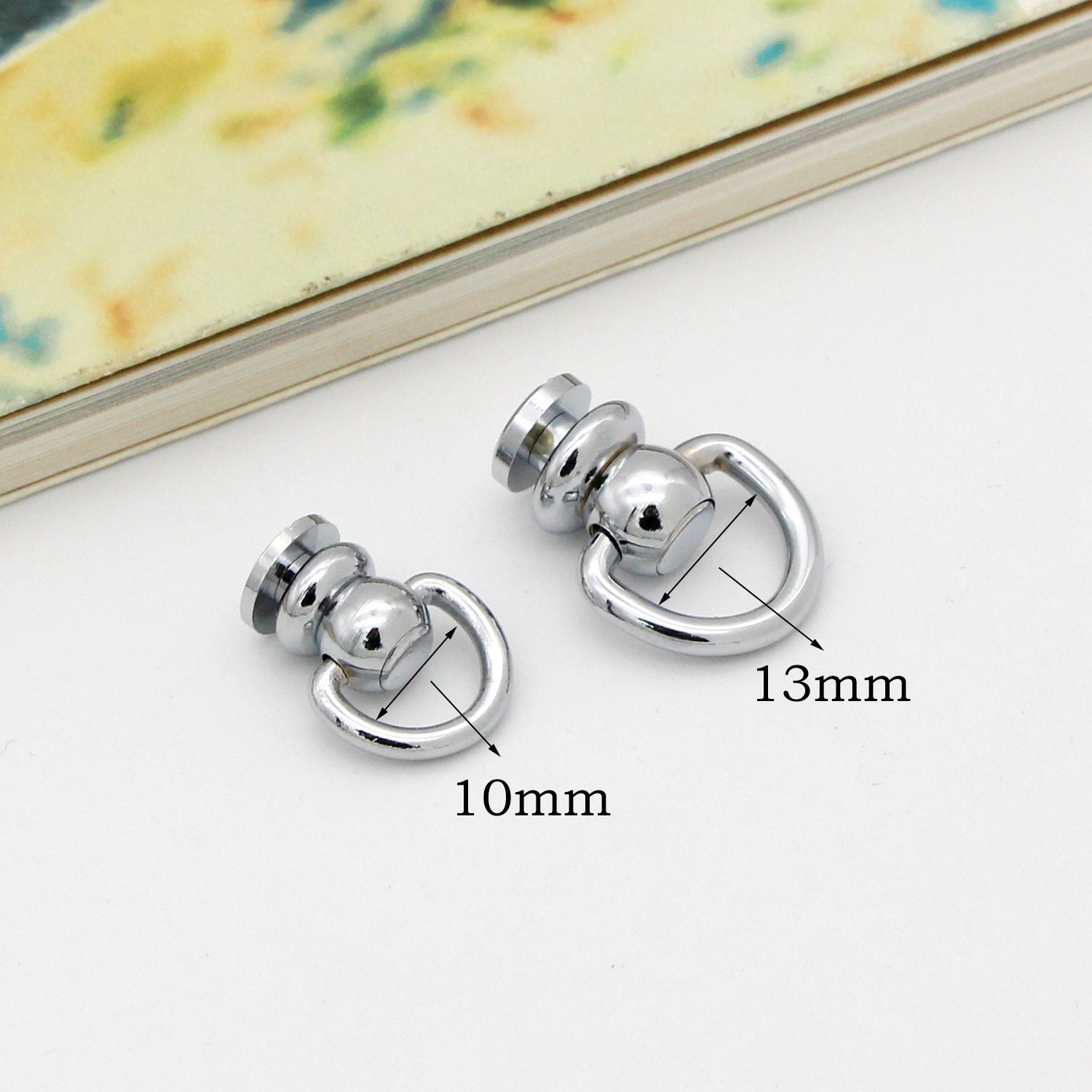 2 PCS Solid Brass Rivet O Ring Rivet Chicago Rivet Screw Studs Screw ...