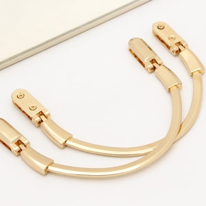 1pair Metal Purse Handle Gold Bag Handle Metal Handle Purse Frame Purse ...
