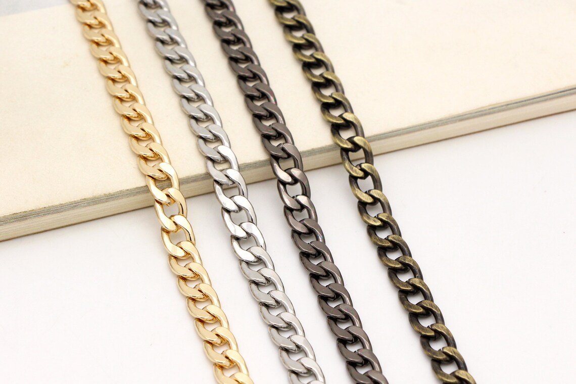 Bag Chain Metal Purse Chain With Swivel Clasp Curb Chain - Etsy