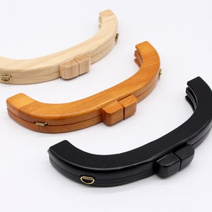 Wooden Purse Frame 15.55cm Wood Bag Frame Wood Clutch Frame Bag Handle ...