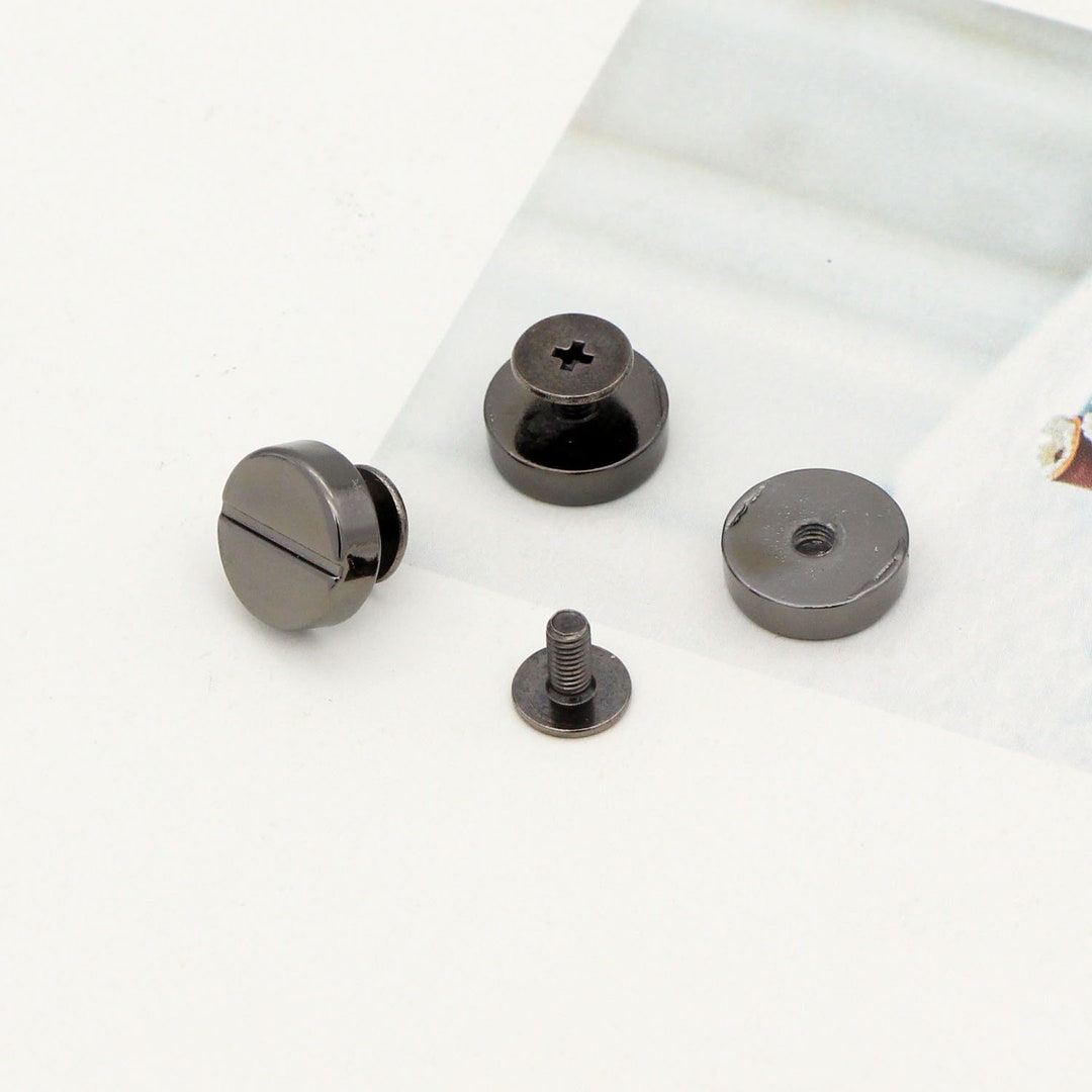 10set 12mm Screw Rivets Gold / Gunmetal Screw Studs Screw Back Rivet ...