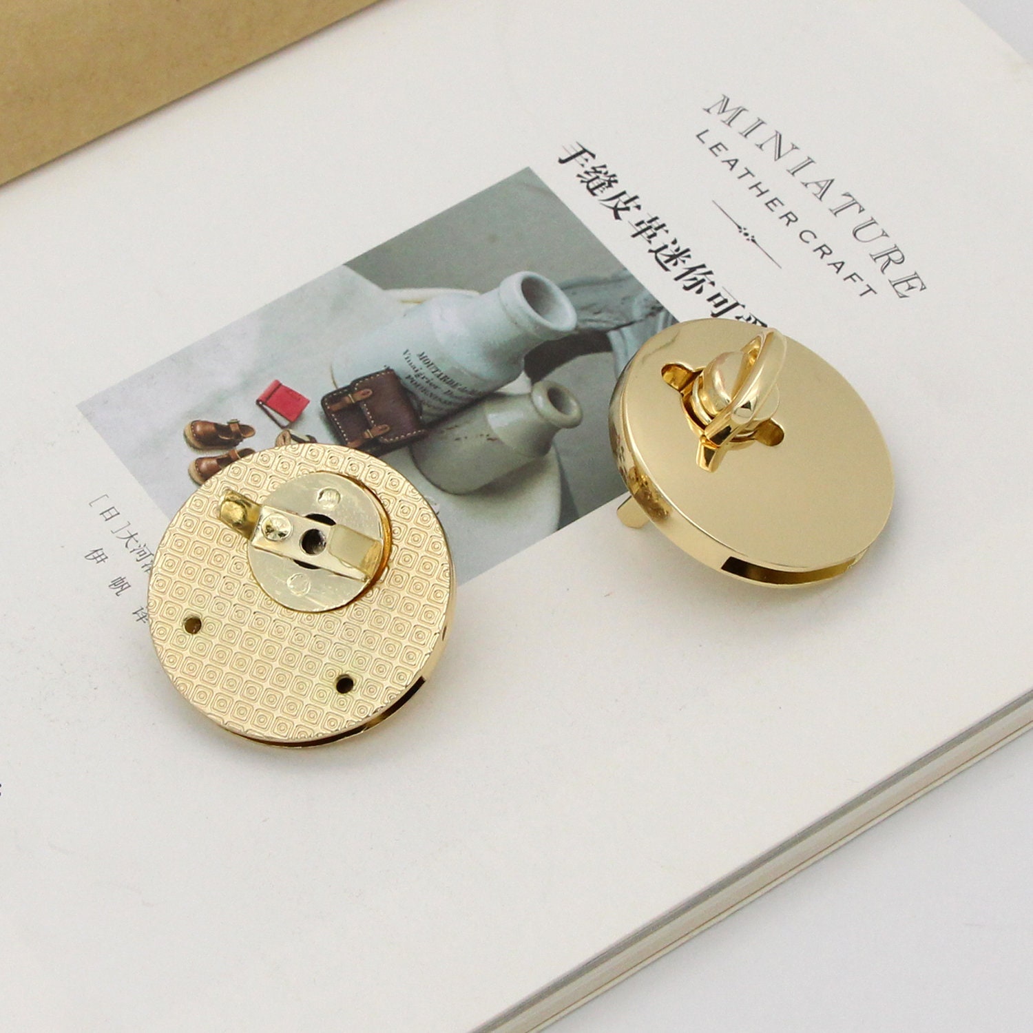 Circle Purse Lock Twist Lock Bag Lock Gold Purse Locks Turn - Etsy