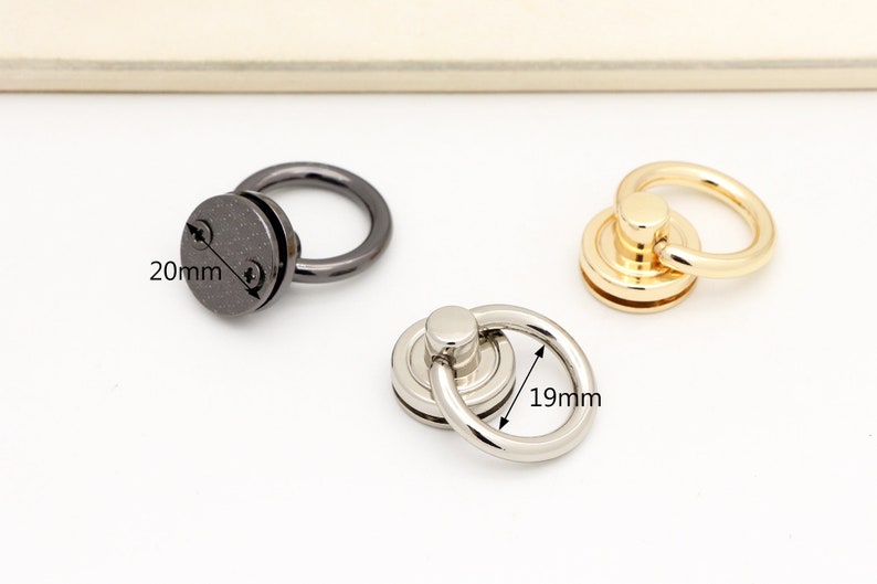 4pcs Screw Rivets Swivel D Ring Chicago Rivet Screw Studs Bridge Buckle ...
