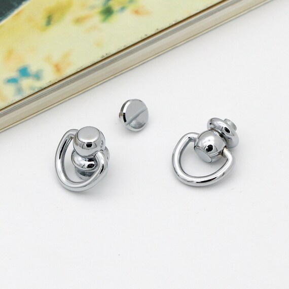 2 PCS Solid Brass Rivet O Ring Rivet Chicago Rivet Screw Studs Screw ...