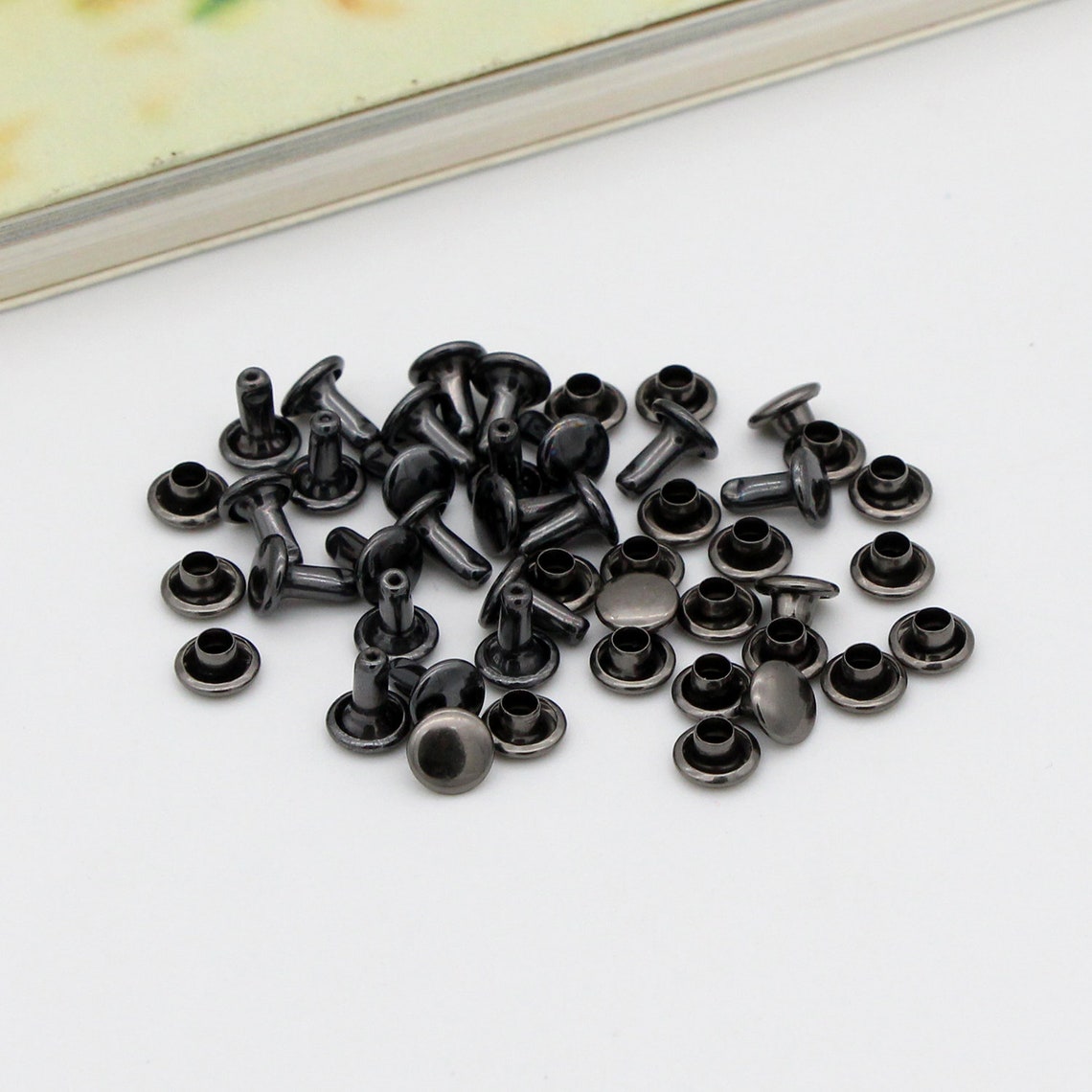 50set Double Cap Rivet Gunmetal Rivets Double Cap Rivets 66mm - Etsy