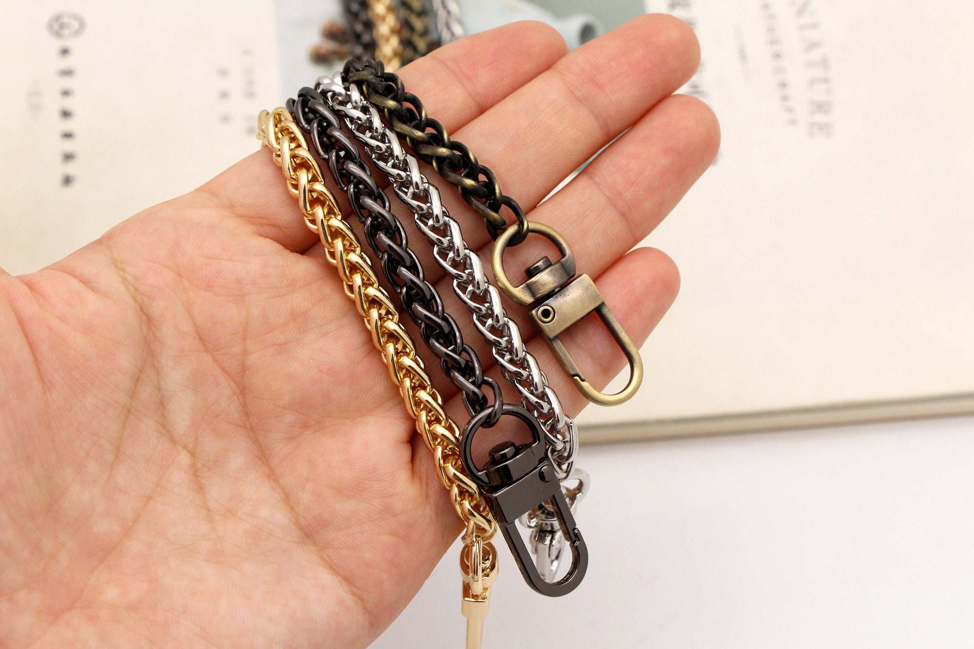 120cm Purse Chain With Swivel Clasps Twisted Chain Metal Bag - Etsy