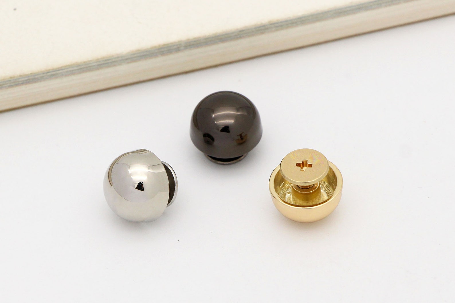 10set 12mm Screw Dome Rivet Screw Rivets Screw Back Stud Purse Feet ...