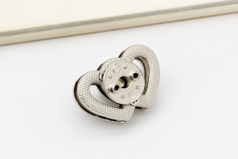 Heart Purse Lock Silver Twist Lock Bag Lock Metal Lock Purse - Etsy