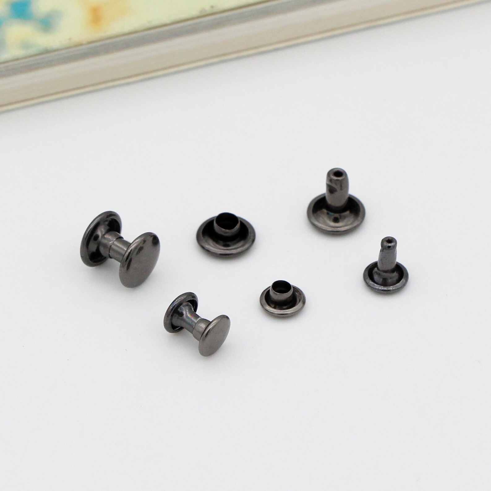 50set Double Cap Rivet Gunmetal Rivets Double Cap Rivets 66mm - Etsy