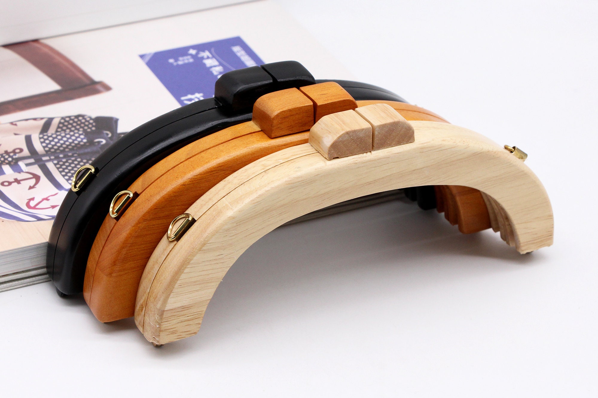 Wooden Purse Frame 15.55cm Wood Bag Frame Wood Clutch Frame - Etsy