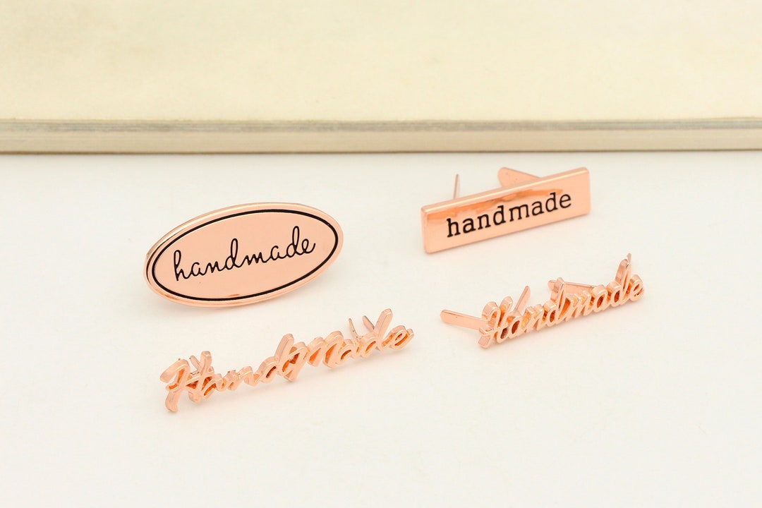 10pcs Metal Purse Labels handmade Purse Feet Handmade Label Metal Bag ...