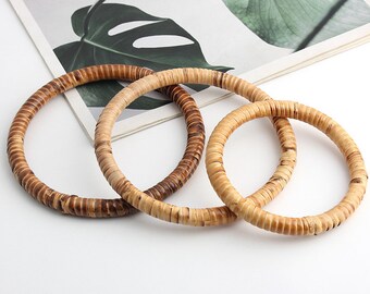 Pair of 8 Inch 20.5cm Circle Bamboo Bag Purse Handles Natural - Etsy