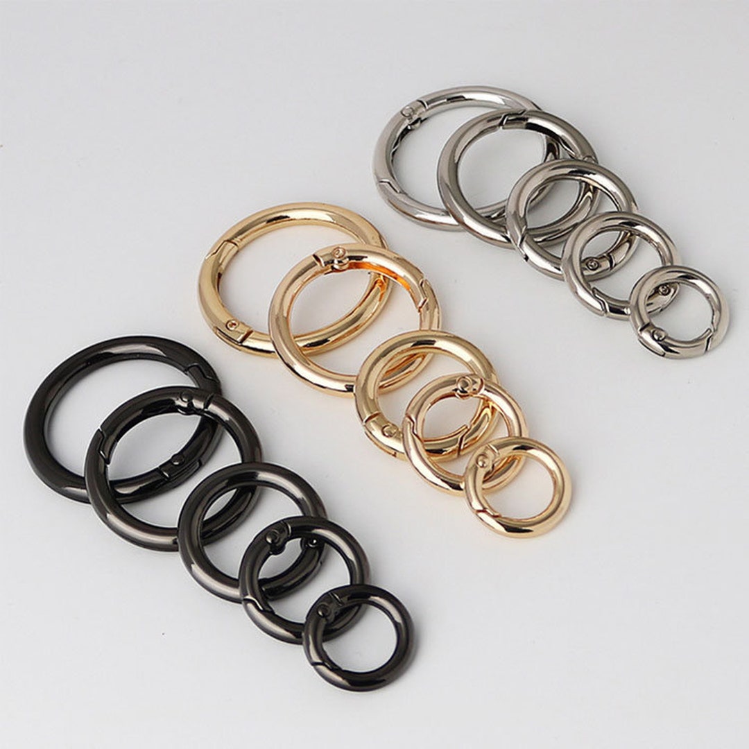 4pcs High Quality Spring Gate Ring Spring Ring Push Gate Snap Hook ...