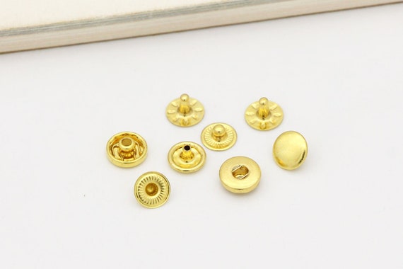 20set 8mm Brass Snap Fastener Snap Button Press Stud Leather | Etsy