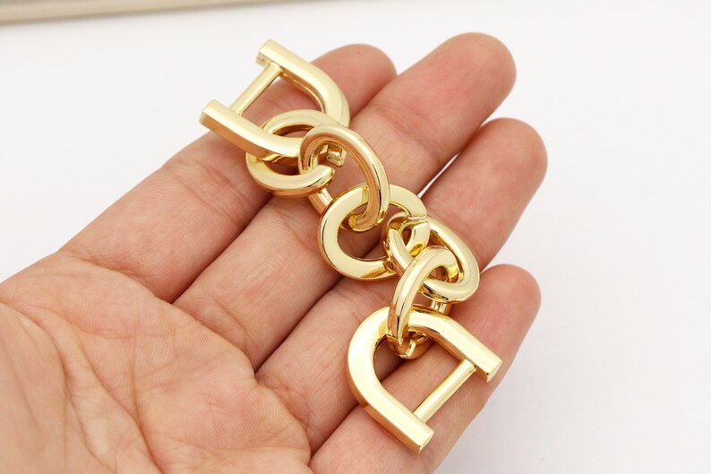 Gold Purse Chain With d ring 9.5cm Bag Chain Short chain Bag | Etsy