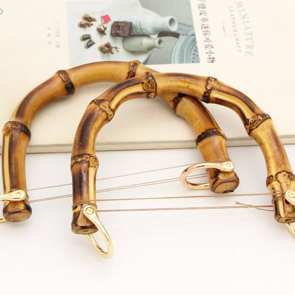 Bamboo Handle Bag - Etsy