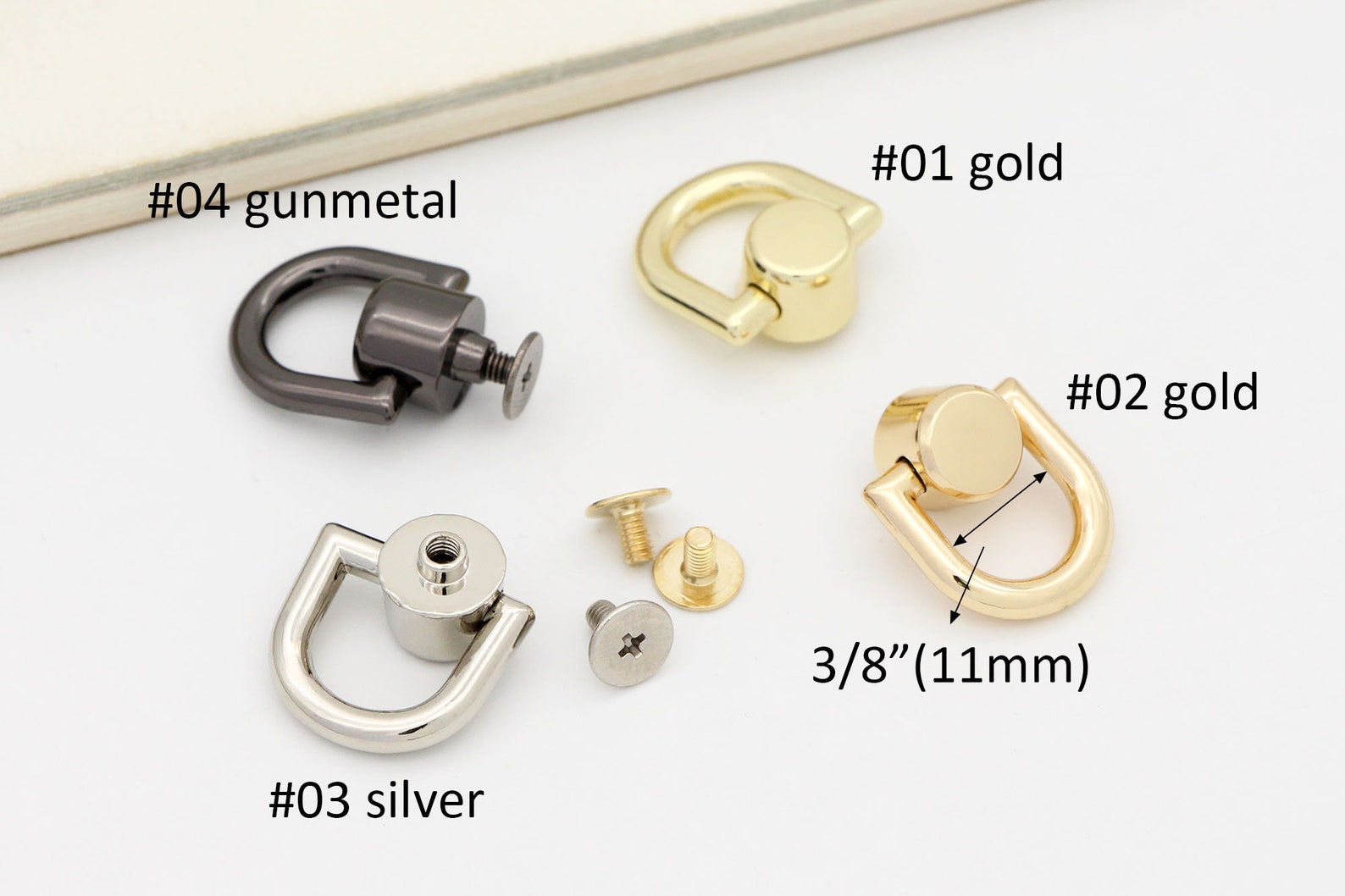 4pcs Screw Rivets Swivel D Ring Chicago Rivet Screw Studs - Etsy