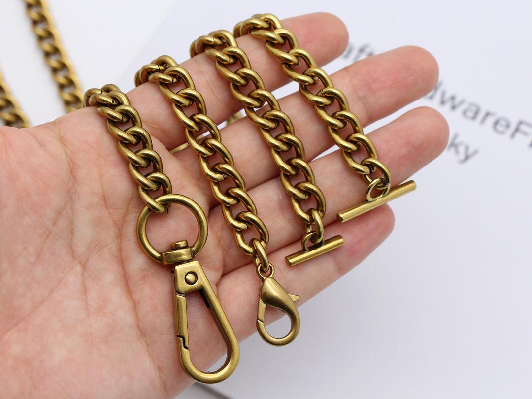 Antique Gold Chain Strap Bag Chain Replacement Strap Purse Chain Bag ...