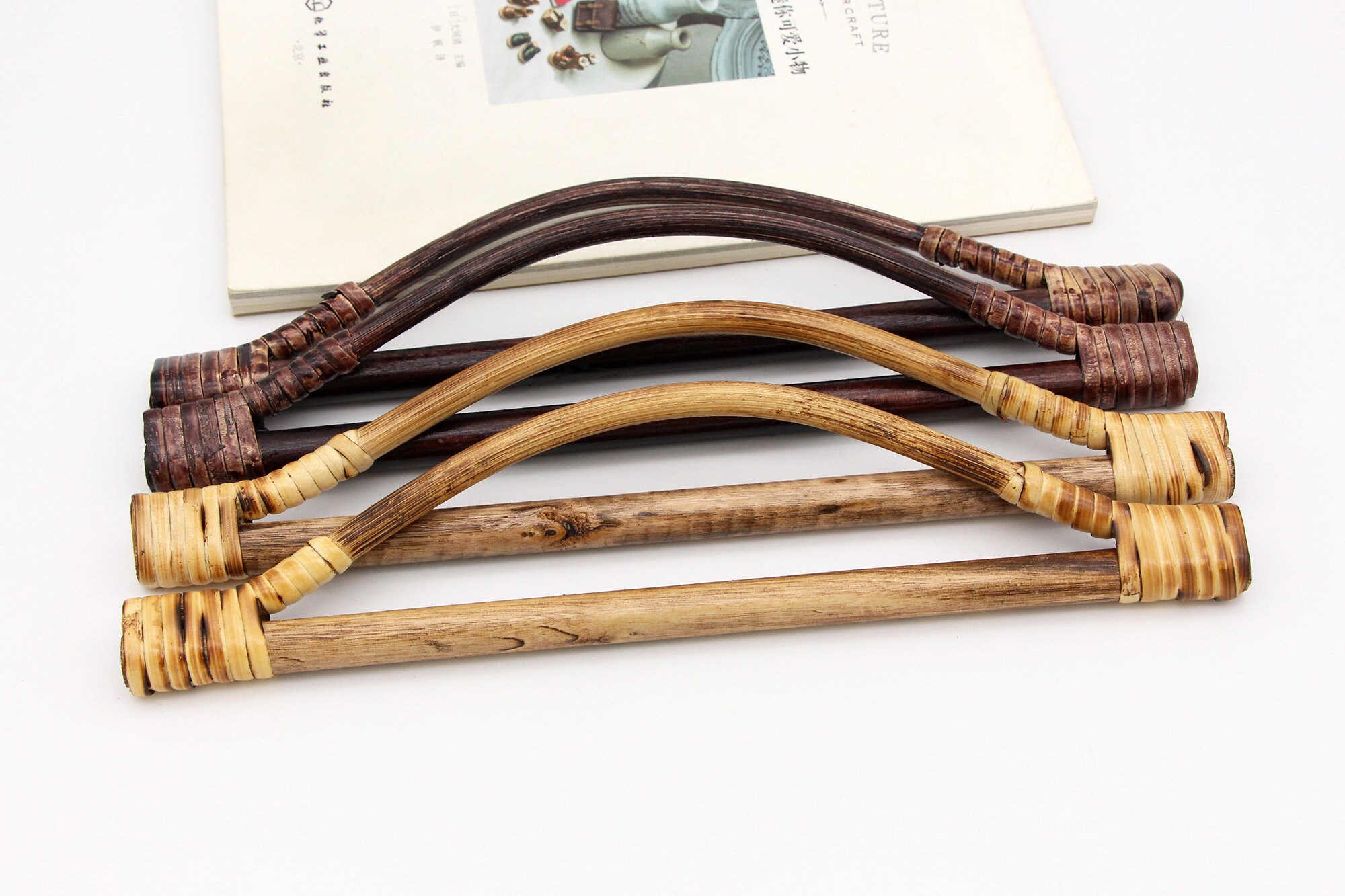 1pair Wooden Handle Bag Handle Bamboo Handles Wood Handle Tote - Etsy