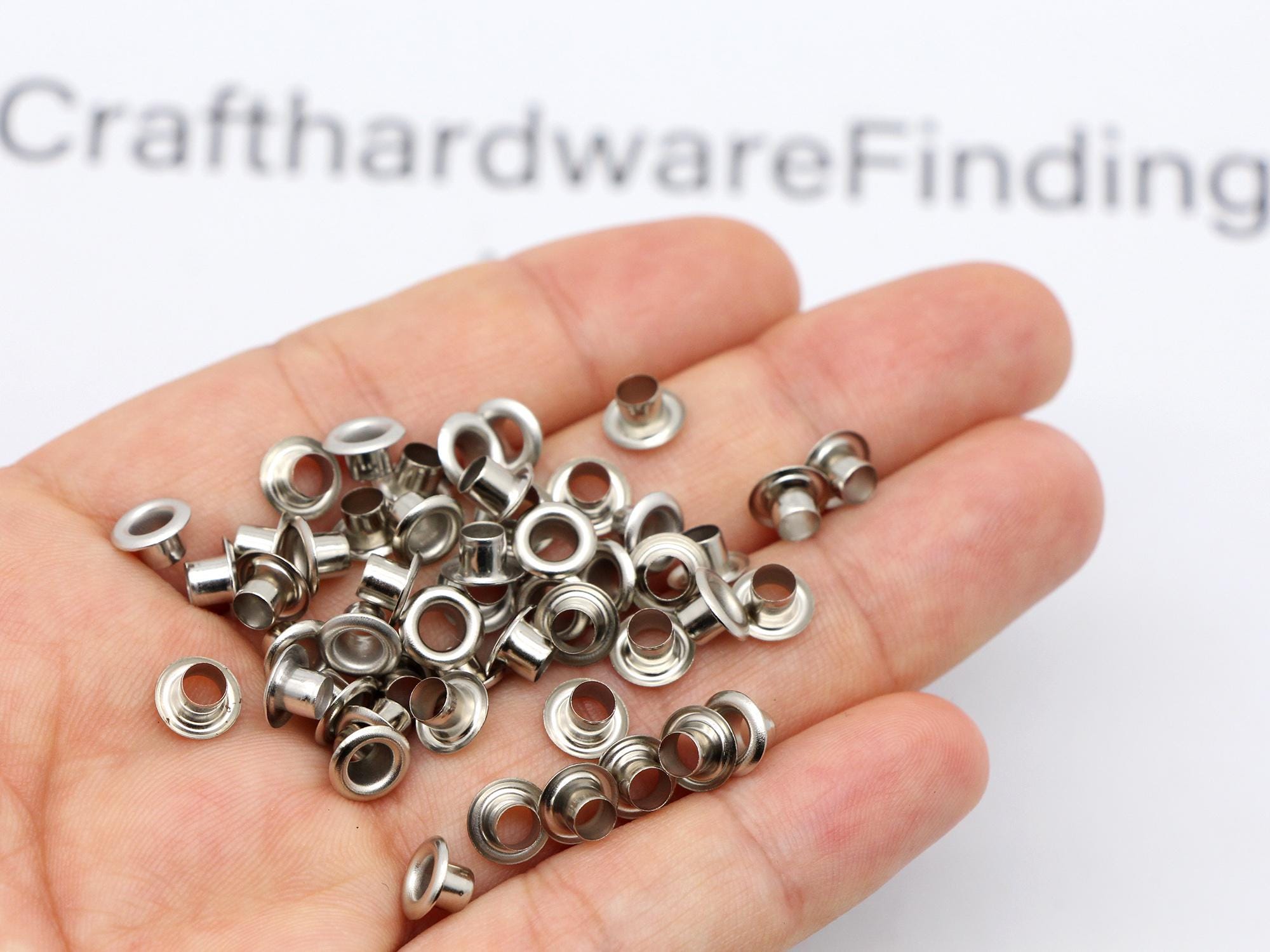 100pcs Grommet Eyelet With Washer 3.5mm/4mm/4.5mm/5mm/6mm/8mm/10mm/12mm ...