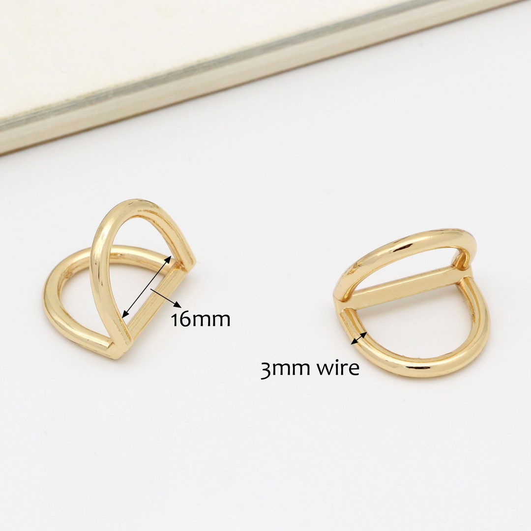 4pcs Chain Connector Gold Connector Ring Purse D Ring Belt Buckle Purse ...