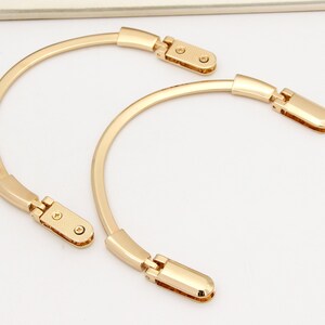1pair Metal Purse Handle Gold Bag Handle Metal Handle Purse Frame Purse ...