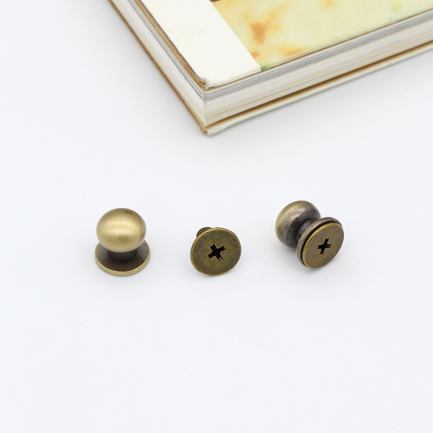 10set 9mm Screw Rivets Gold / Silver / Antique Brass / | Etsy