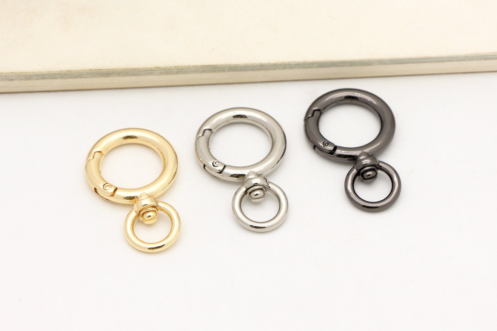 4pcs Swivel Clasp Spring Gate Ring Heavy Duty Swivel Hook Purse Clasp ...