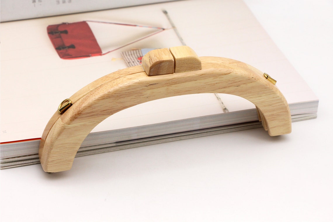 Wooden purse frame 15.55cm wood bag frame Wood clutch frame | Etsy