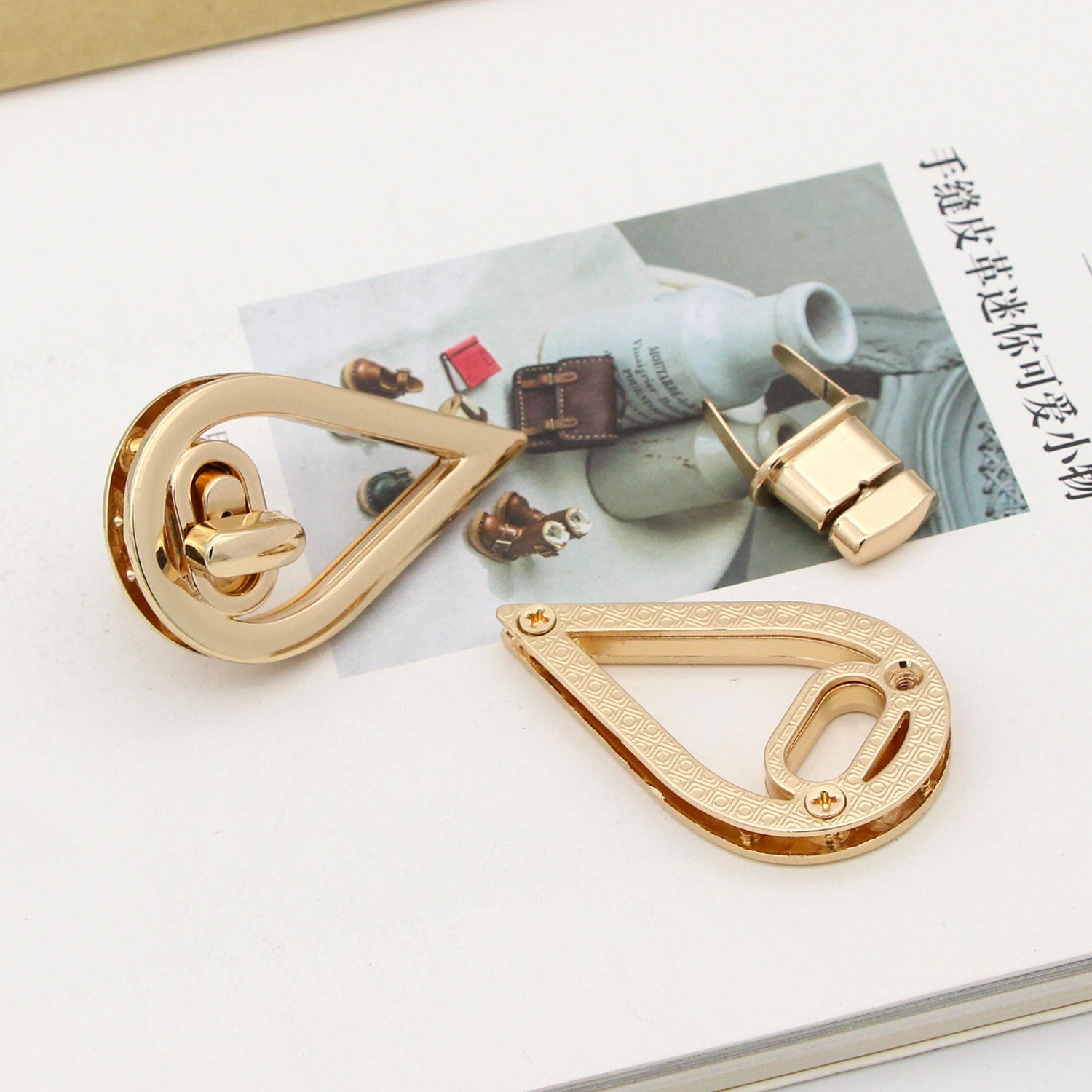 Purse Twist Lock Water Drop Purse Lock Bag Lock Metal Lock - Etsy