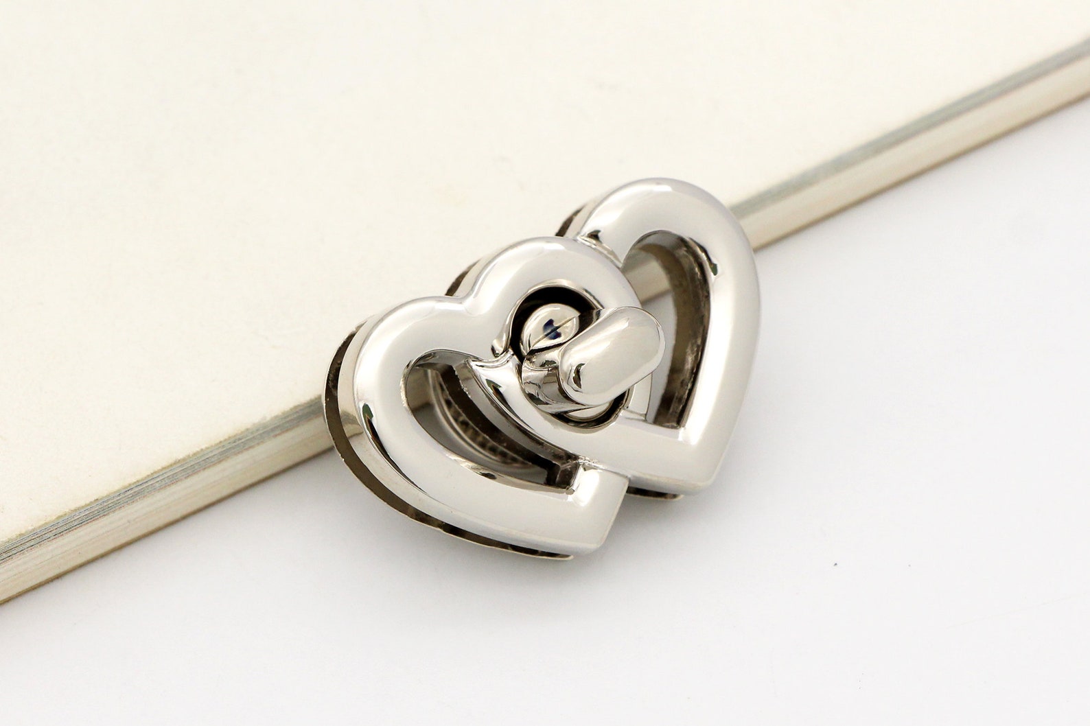 Heart Purse Lock Silver Twist Lock Bag Lock Metal Lock Purse - Etsy