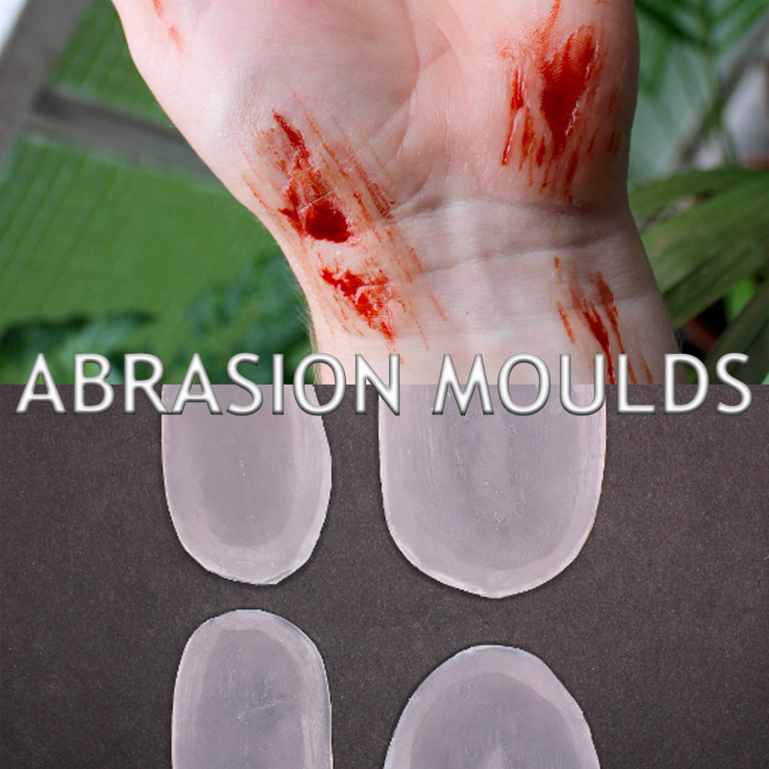 4 Abrasion Wound Silicone Bondo Moulds for Professional Makeup Artists ...