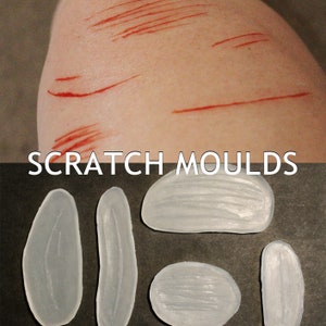 Scratch Wound Moulds // Five Silicone Moulds for Bondo // Prosthetics ...