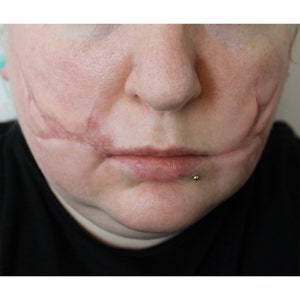 Joker Smile Ragged Mouth Cuts Prosthetic // Encapsulated Silicone ...