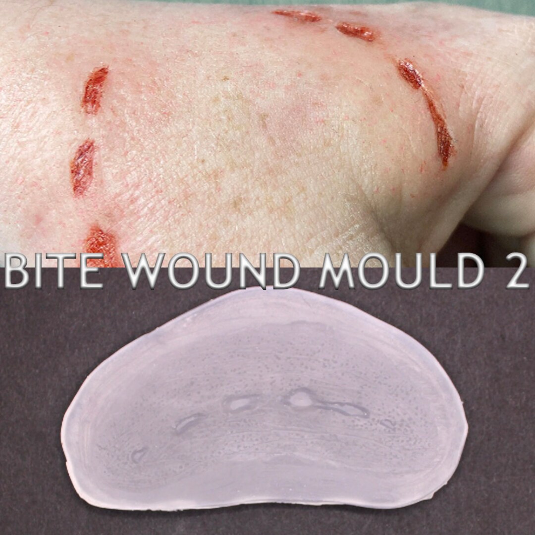 Pair of Bite Wound 2 Silicone Bondo Moulds for Professional Makeup ...
