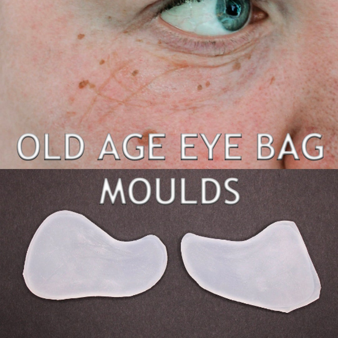 Pair of Old Age Eye Bag Silicone Bondo Moulds for Professional Makeup ...