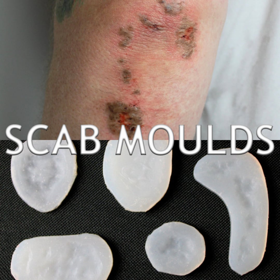 5 Scab Silicone Bondo Moulds for Professional Makeup Artists to Fill ...