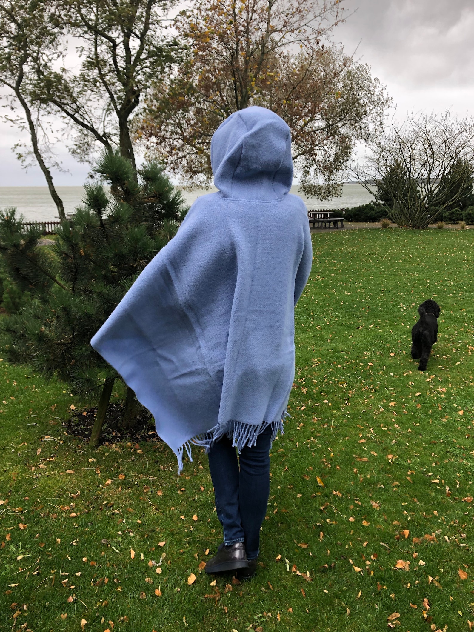 Woolen CAPE With a HOOD Wool Wrap Wool Poncho 100% Natural | Etsy