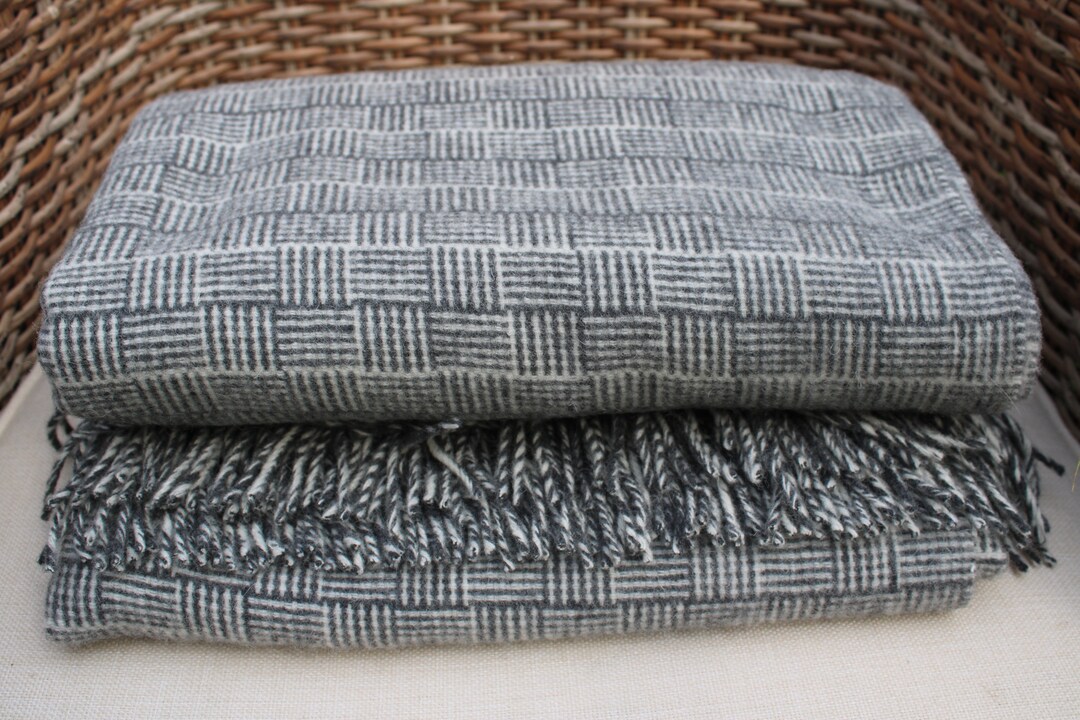 Extra Qualität Merino Wolle Decke grau Farbe Merino Wolle Reise Decke ...