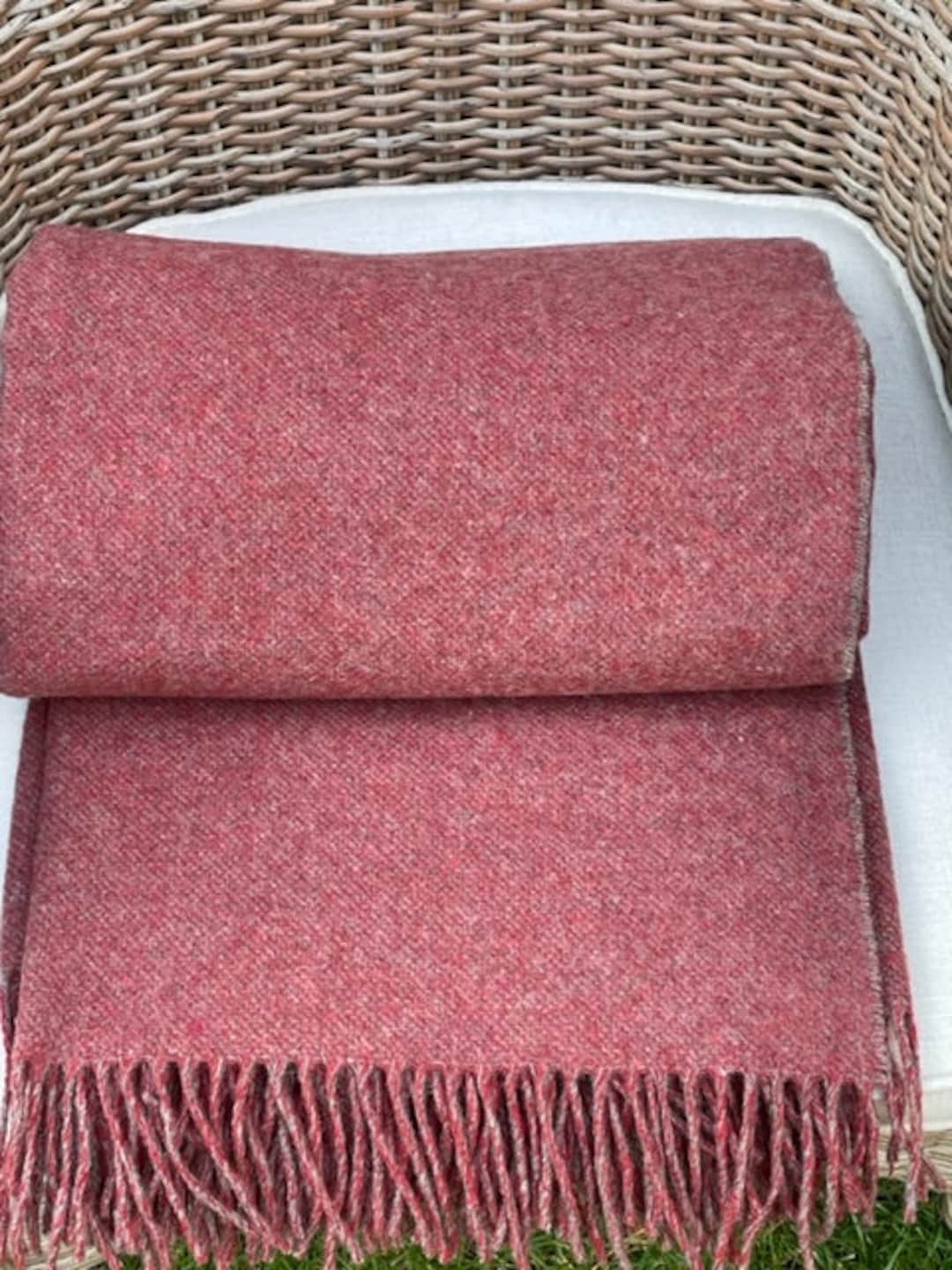 Extra Quality Merino Wool Blanket - Soft, Warm, and Cozy Terra Brown ...