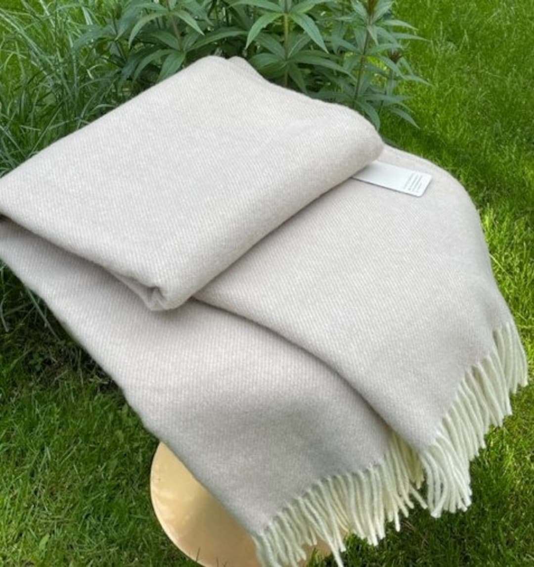 Highest Quality Sand Color Organic Sheep Wool Blanket 100% Natural Wool ...