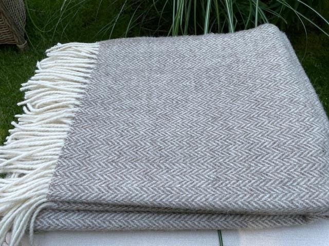 Hight Quality N. Zealand Sheep Wool Blanket 100% Natural Wool Throw ...