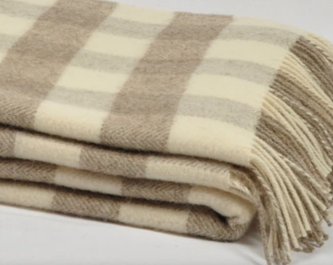 Merino Wool Blanket, 100% Natural Fine Merino Wool Throw in Forest ...