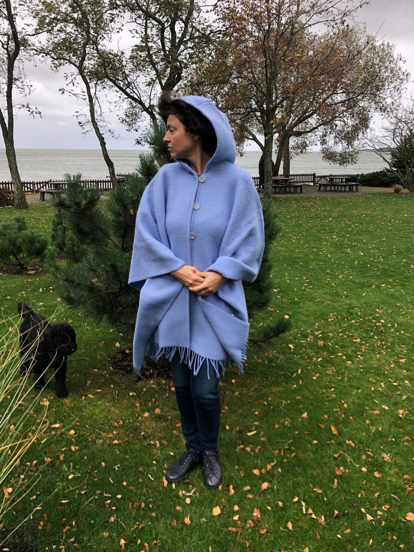 Woolen CAPE With a HOOD Wool Wrap Wool Poncho 100% Natural | Etsy