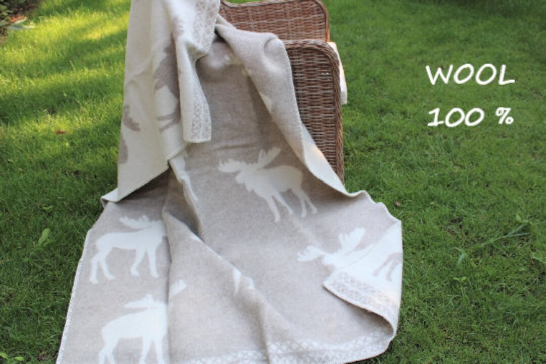 Organic Sheep Wool Blanket | Natural Wool Throw | Handmade Lamb Wool ...